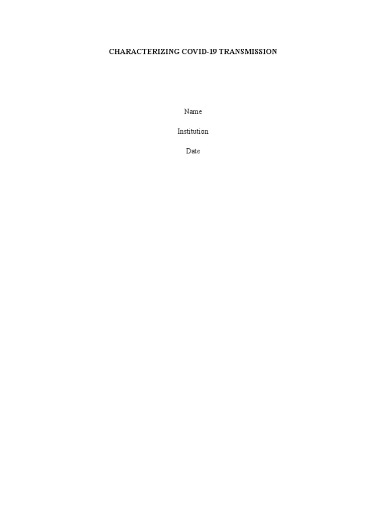 Characterizing Covid-19review | PDF | Statistics | Data Characterizing Covid-19review | PDF | Statistics | Data