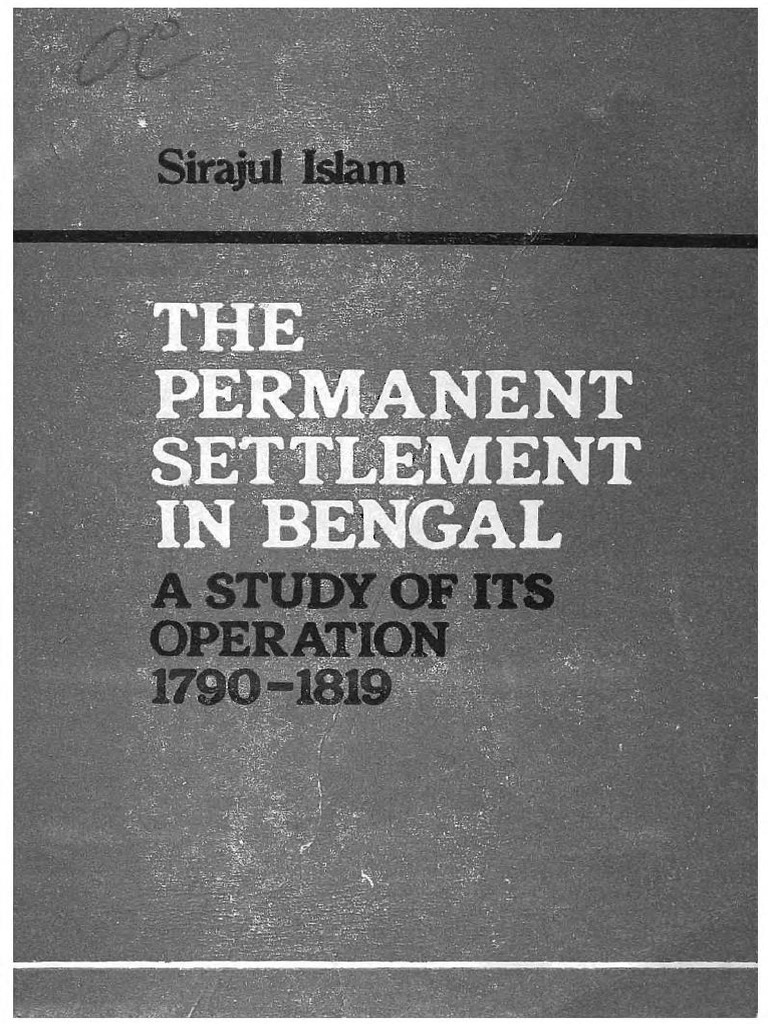 The Permanent Settlement in Bengal | PDF | Bangladesh | Bengal