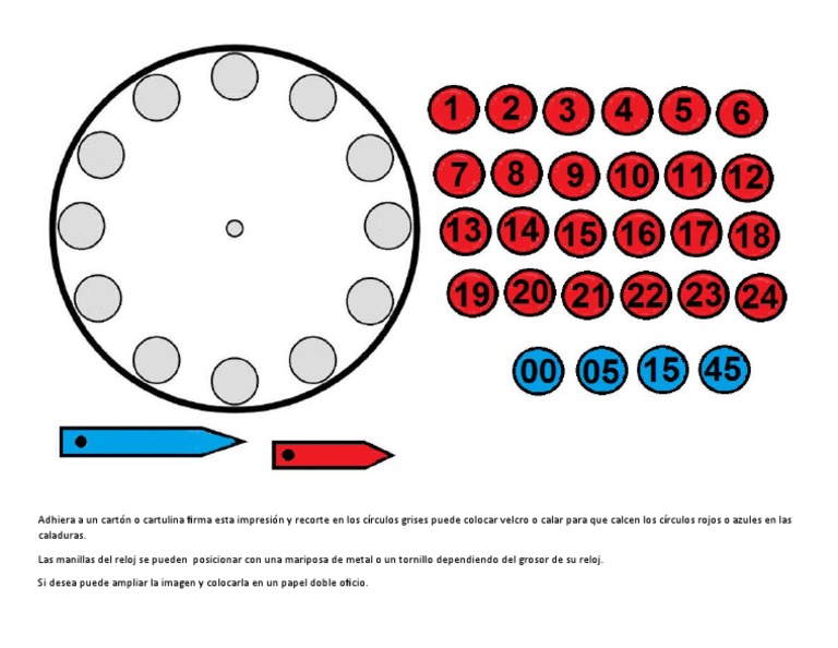 Reloj para Imprimir y Recortar | PDF