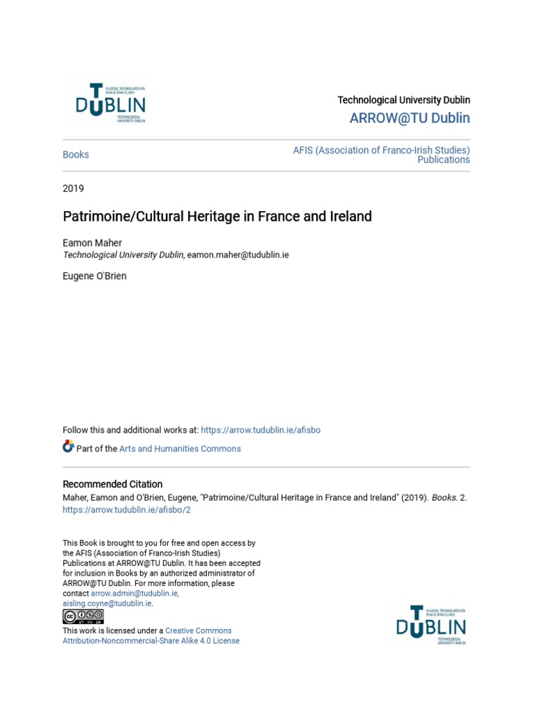 Patrimoine - Cultural Heritage in France and Ireland | PDF | Travel