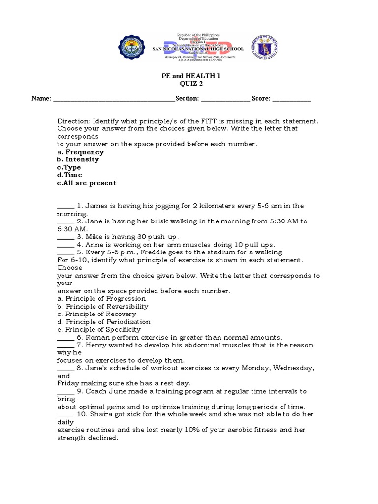 Pe Quiz 2 | PDF | Physical Fitness | Flexibility (Anatomy)