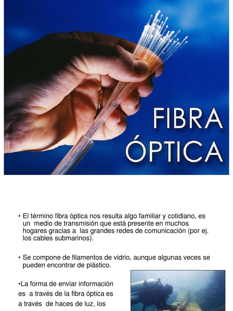 Presentación de PowerPoint | PDF | Fibra óptica | Radiación electromagnética