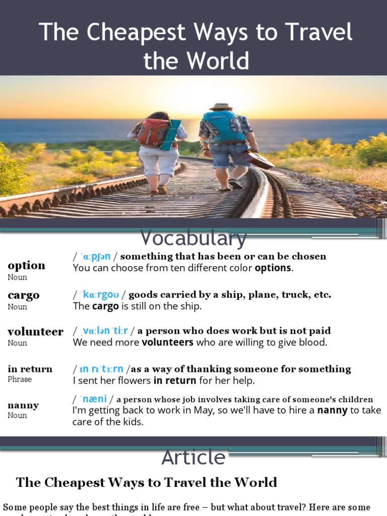 The Cheapest Ways To Travel The World | PDF