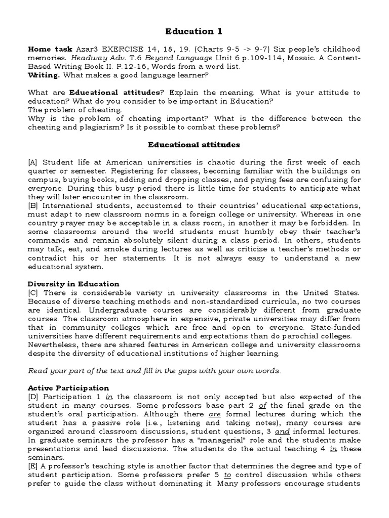 English Education 1 | PDF | Teaching Method | Essays