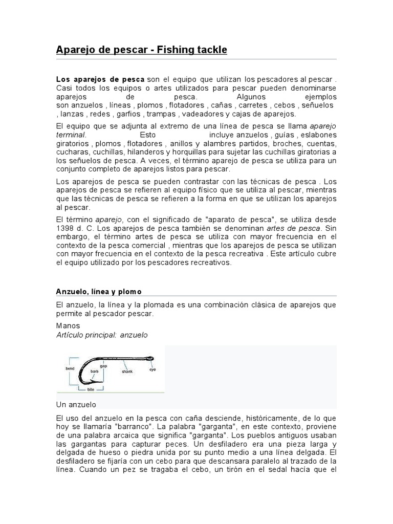 Aparejo de Pescar | PDF | Pesca con caña | Peces y humanos