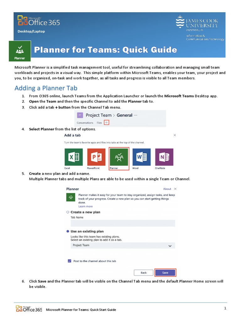 Planner For Teams Quick Guide | PDF | Icon (Computing) | Application ...