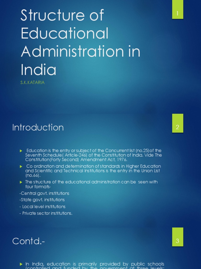 595 - Structure of Educational Adm. | PDF | Government Of India ...
