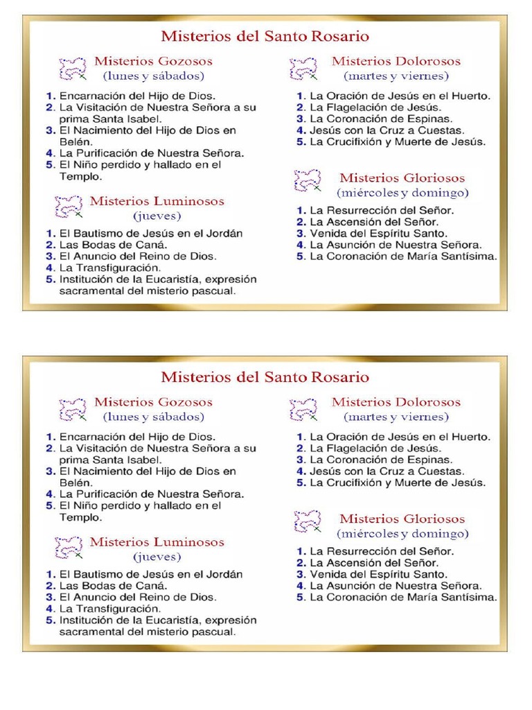 Misterios Del Rosario Pdf