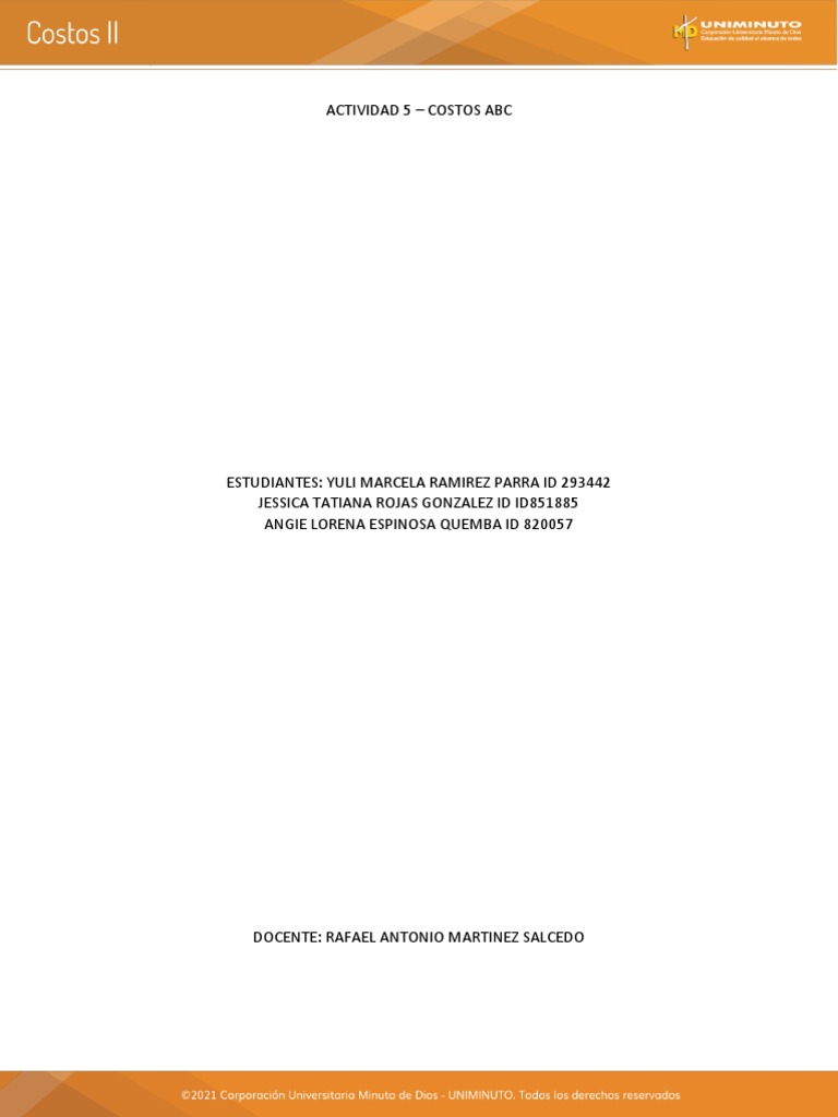 Uni3 Act5 Tal Cos ABC Par1 Ok | PDF | Economias | Business