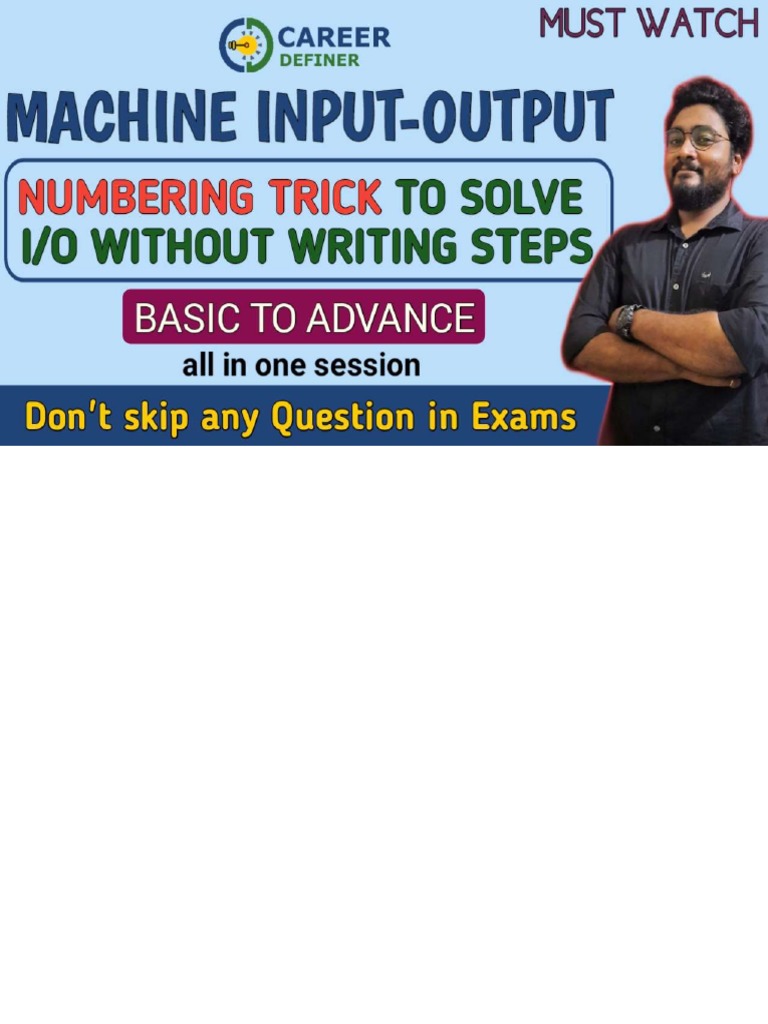 Machine Input and Output | PDF | Business