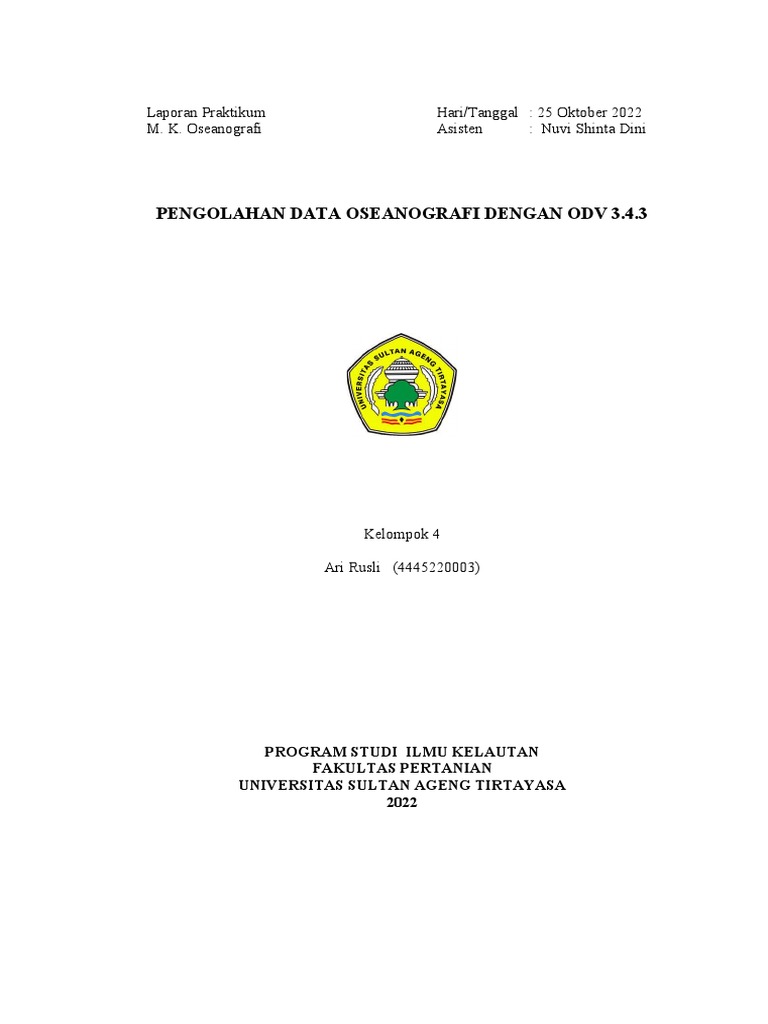 Pengolahan Data Oseanografi dengan ODV | PDF | Teknologi & Rekayasa