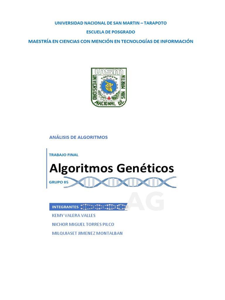 Algoritmos Genéticos: Teoría y Aplicaciones | PDF | Algoritmo genético ...