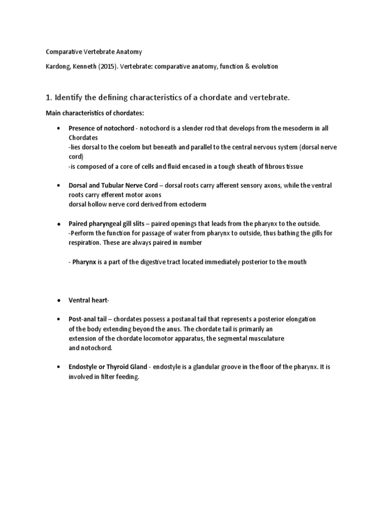 Comparative Vertebrate Anatomy | PDF | Vertebrates | Anatomy