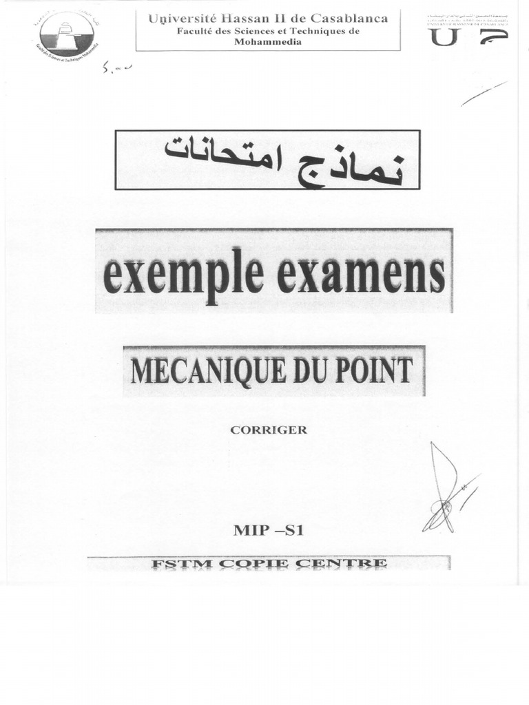Mecanique Du Point | PDF