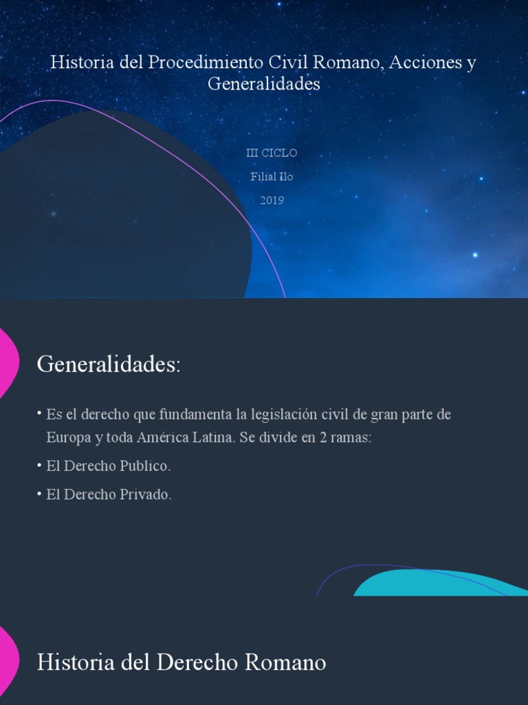 Historia Del Procedimiento Civil Romano, Acciones y Generalidades | PDF | Procedimiento Civil ...
