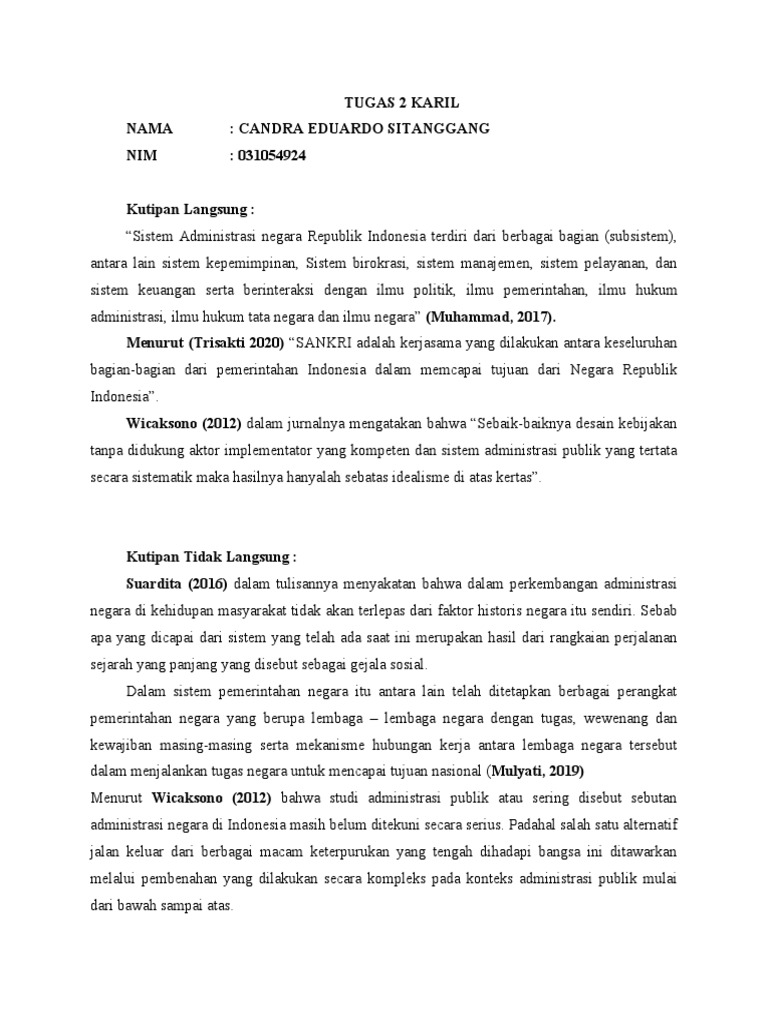 Tugas 2 Karil - Candra Eduardo Sitanggang.. | PDF