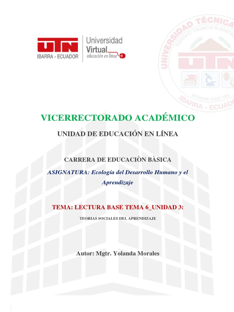 Edb 2s r06 Edhya Lectura Base Tema 6 | PDF | Aprendizaje | Sicología