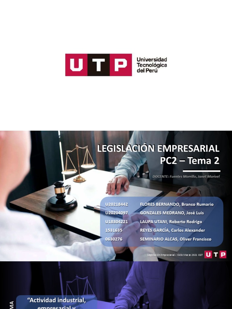 PC2 Presentación Grupal PreFinal | PDF | Sociedad de responsabilidad limitada | Pequeñas y ...