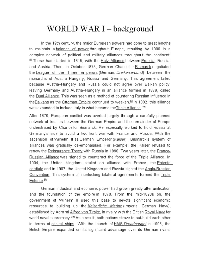 WORLD WAR Backgrounds | PDF | Austria Hungary | German Empire