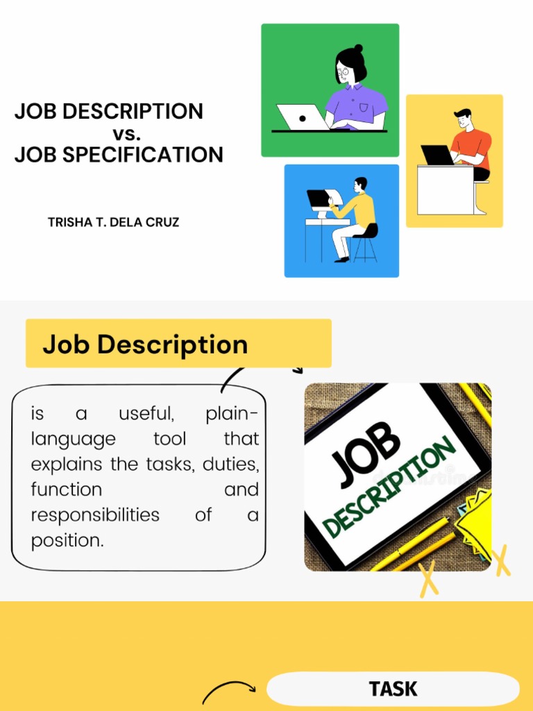 Job Description Vs Job Specification | PDF
