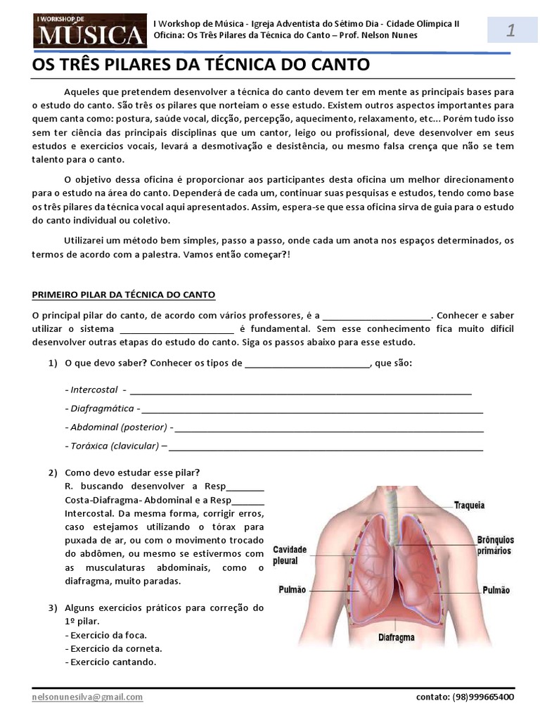 Os Três Pilares Da Técnica Vocal E Exercícios Para Seu Desenvolvimento