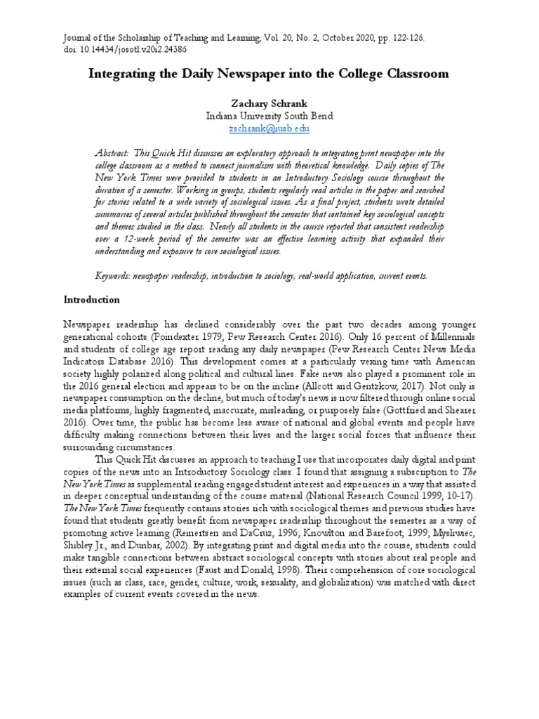 Newspaper | PDF | Sociology | The New York Times