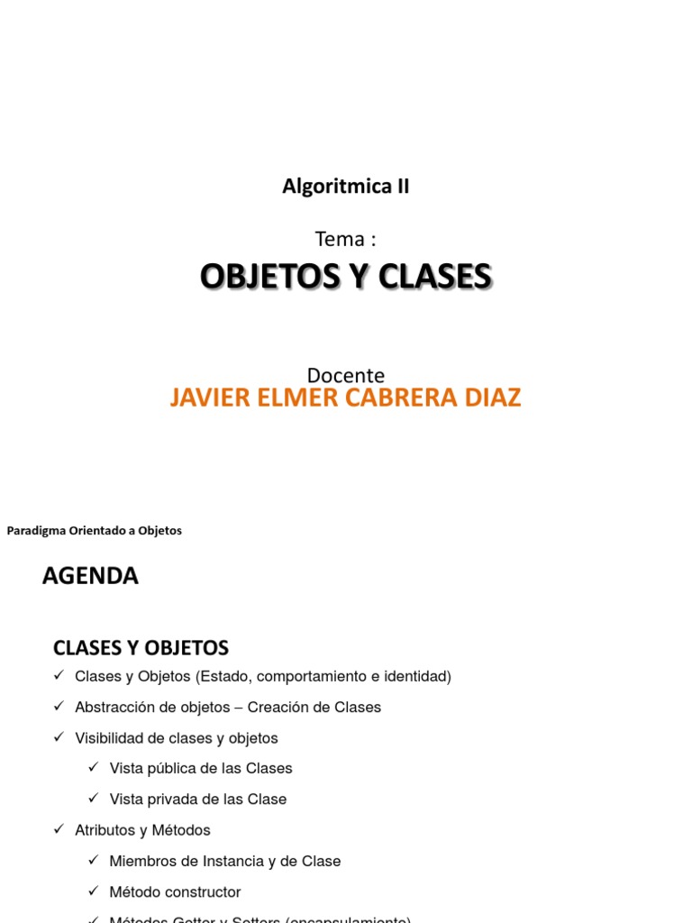 Clases y Objetos en Programación Orientada a Objetos | PDF | Objeto ...