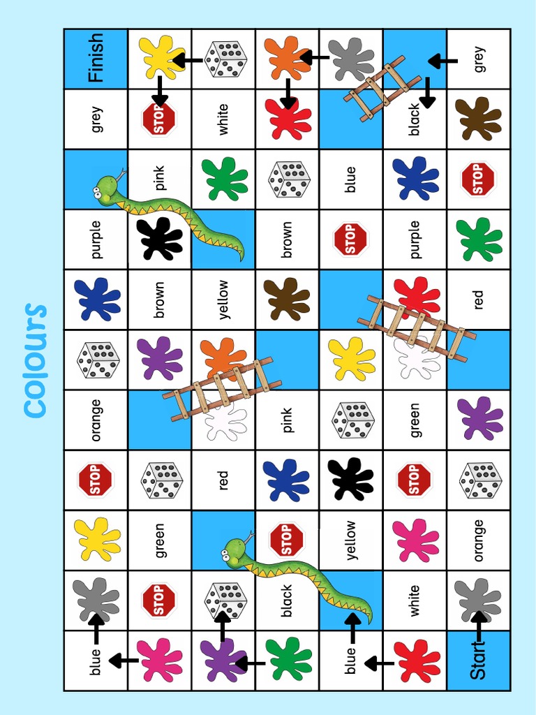 Snakes and Ladders Colours | PDF