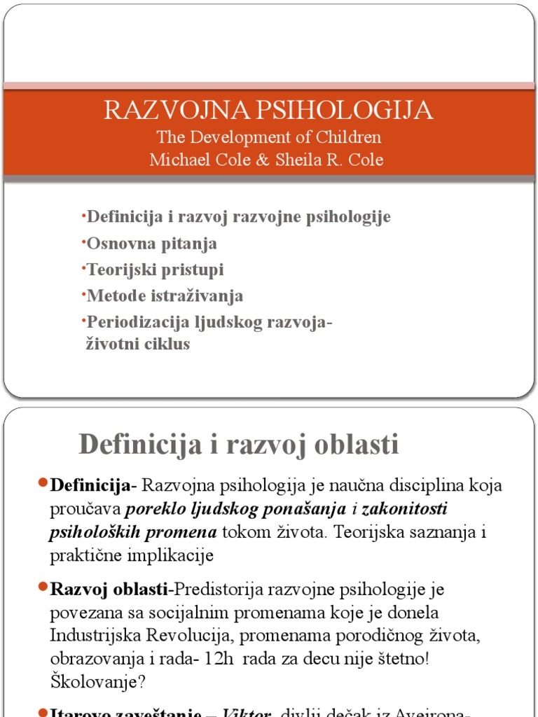 Razvojna Psihologija 1 | PDF