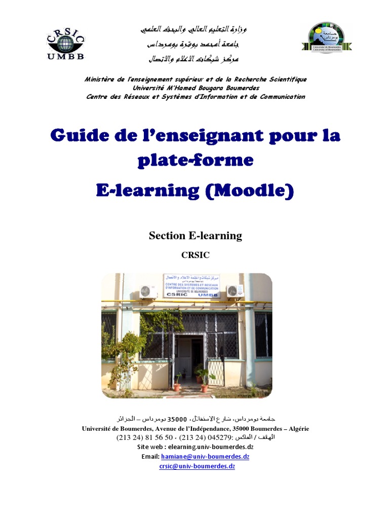 Guide Moodle Récapitulatif | PDF | Technologies de l'éducation | Forum Internet