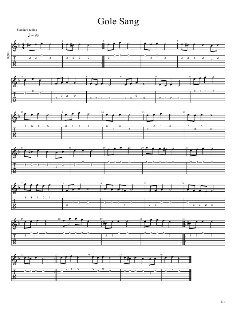 Gole Snag Sheet + TAB | PDF