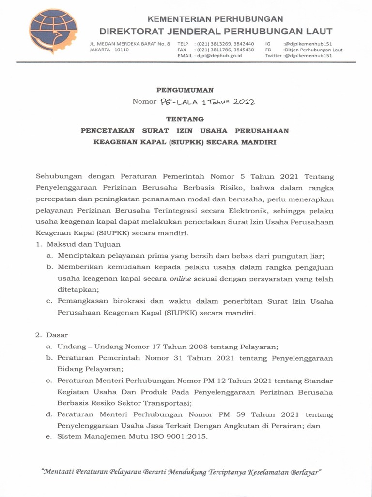 Pencetakan SIUPKK Secara Mandiri | PDF