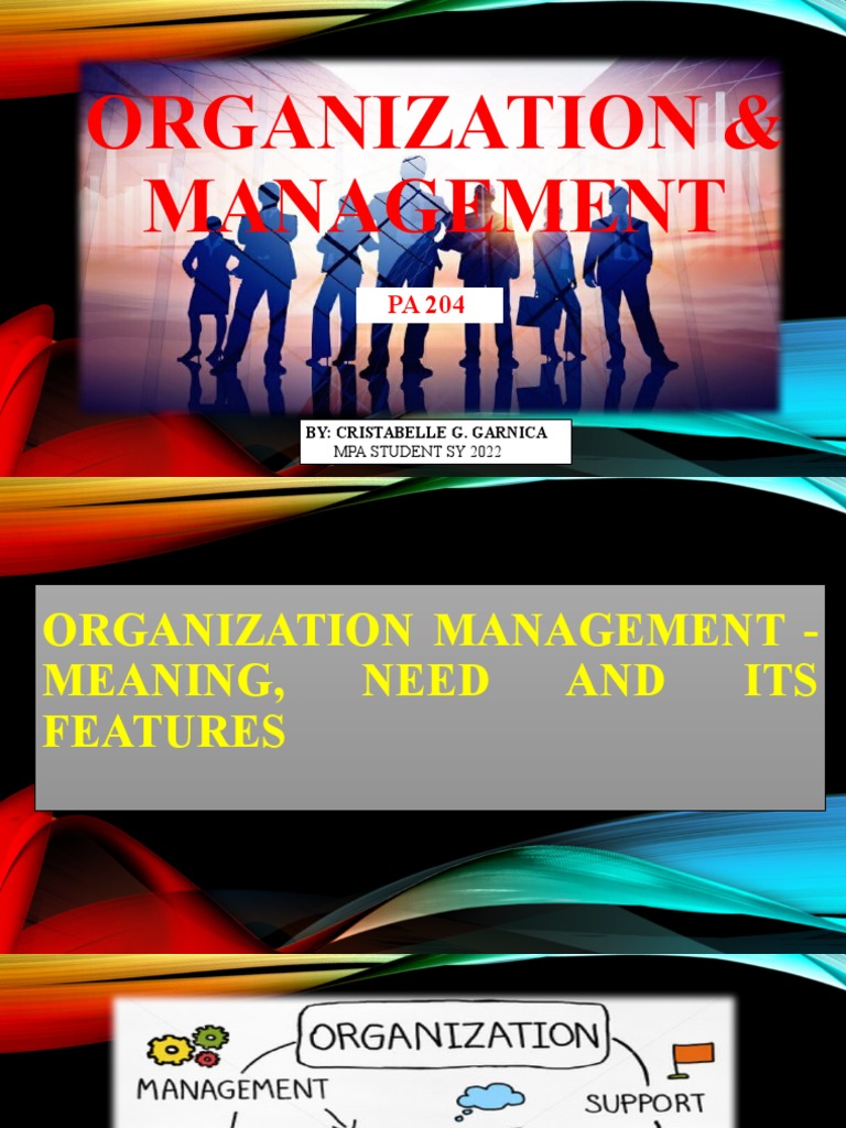 PA 204-Organization & Management | PDF | Career & Growth | Self-Improvement