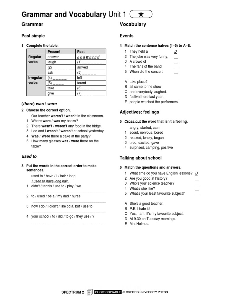 Spectrum TRD2 GV U1 1 | PDF | Linguistics | Linguistic Morphology