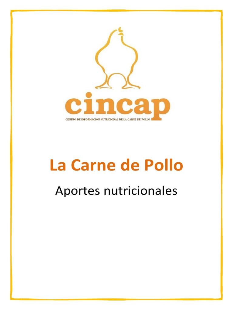 Cuadernillo Composicion Nutricional Pollo para Profesionales | PDF | Alimentos | Carne