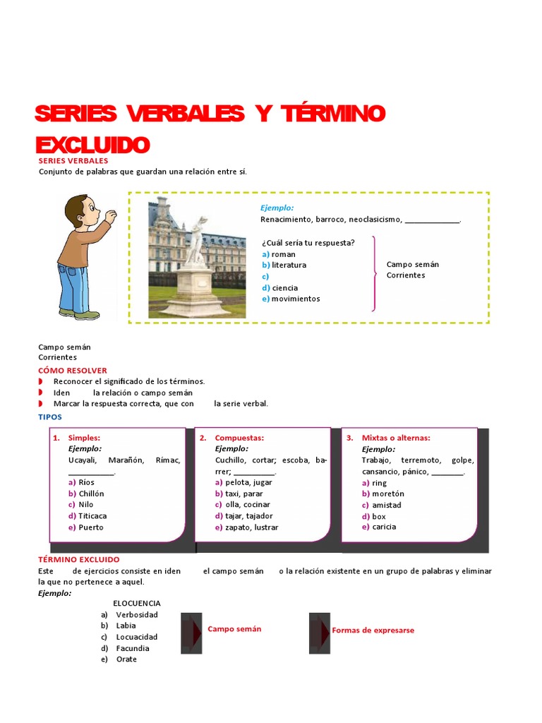 Series Verbales y Termino Excluido para Segundo Grado de Secundaria | PDF