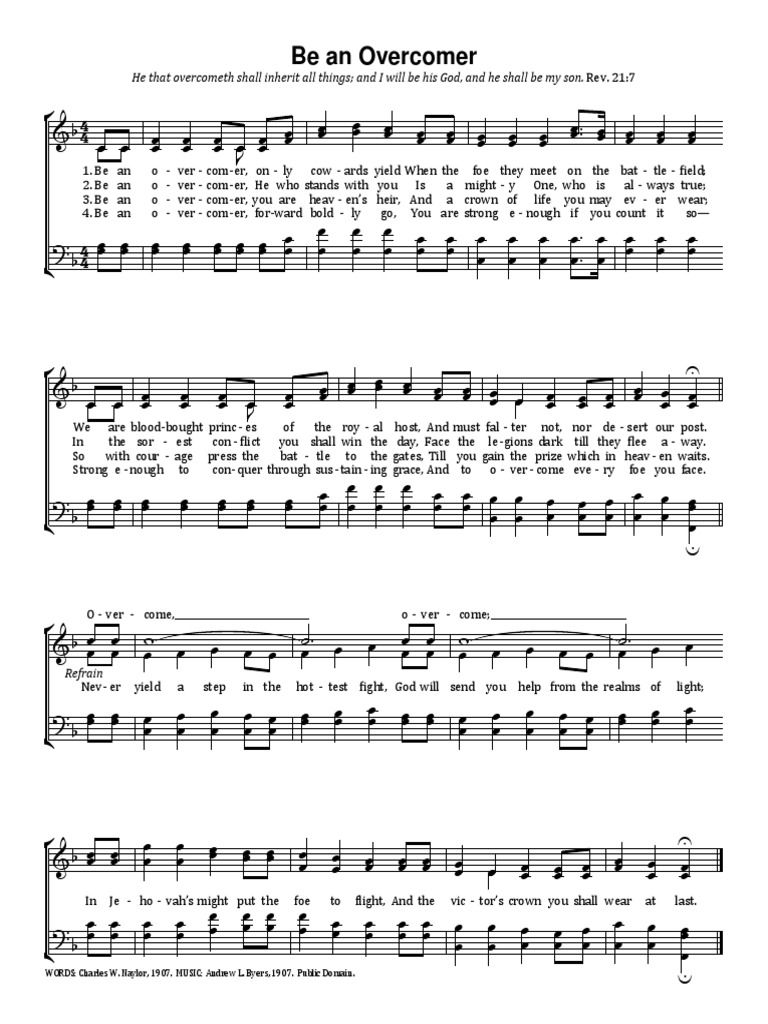 Be An Overcomer | PDF