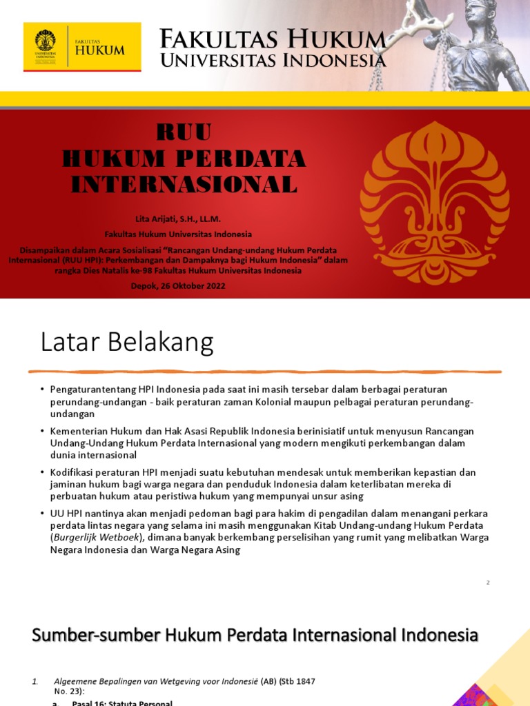 RUU Hukum Perdata Internasional Indonesia | PDF