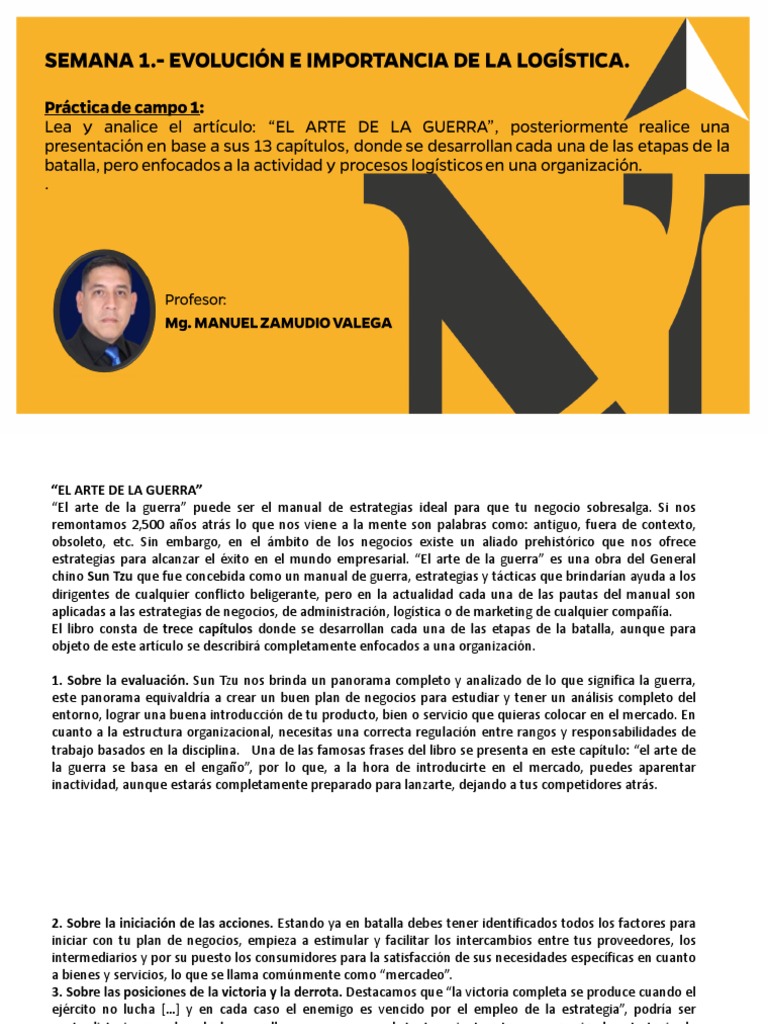 Práctica de Campo SEM 1 | PDF | El arte de la guerra | Marketing