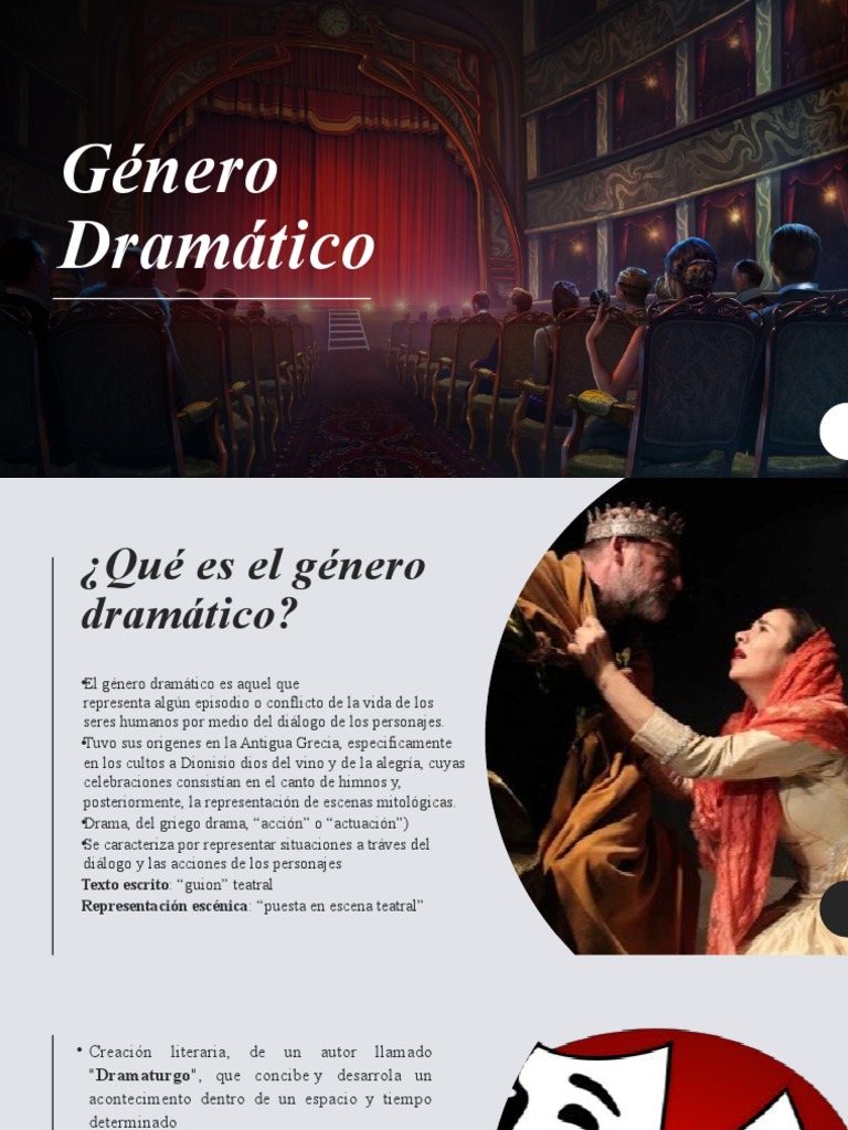 Elementos del Género Dramático | PDF | Teatro | Diálogo