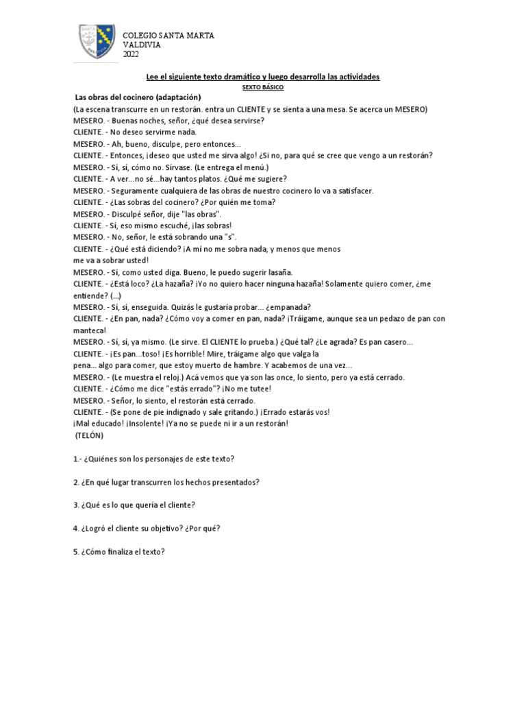 Guía Texto Dramático Pdf