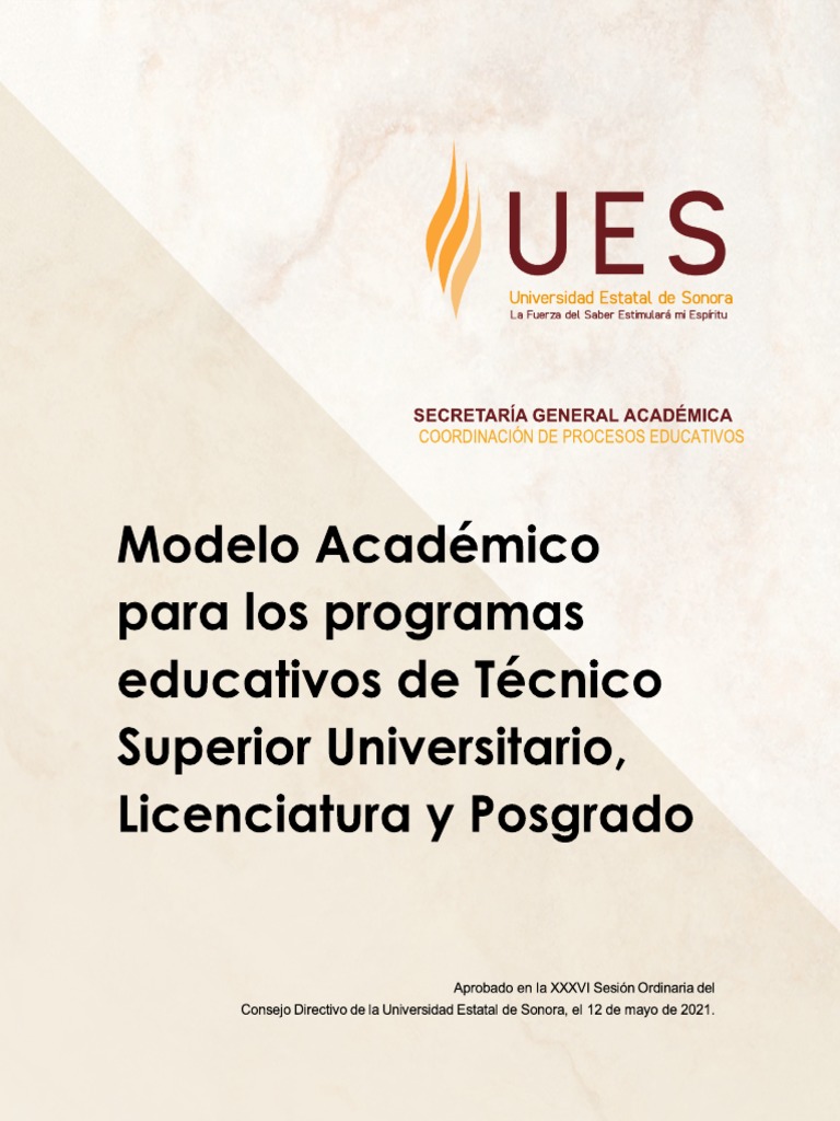 Ues Modelo Academico | PDF | Método de enseñanza | Evaluación