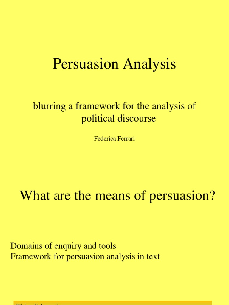 4 Persuasion Analysis | PDF | Metaphor | Discourse