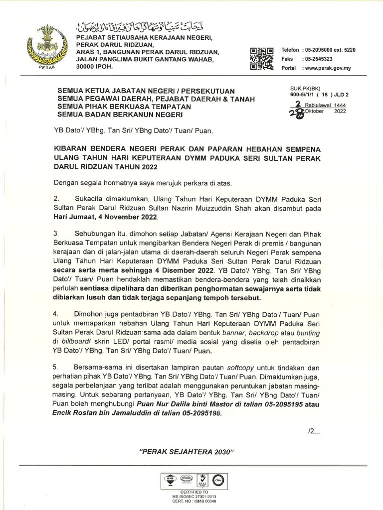 Surat Kibaran Bendera 2022 | PDF