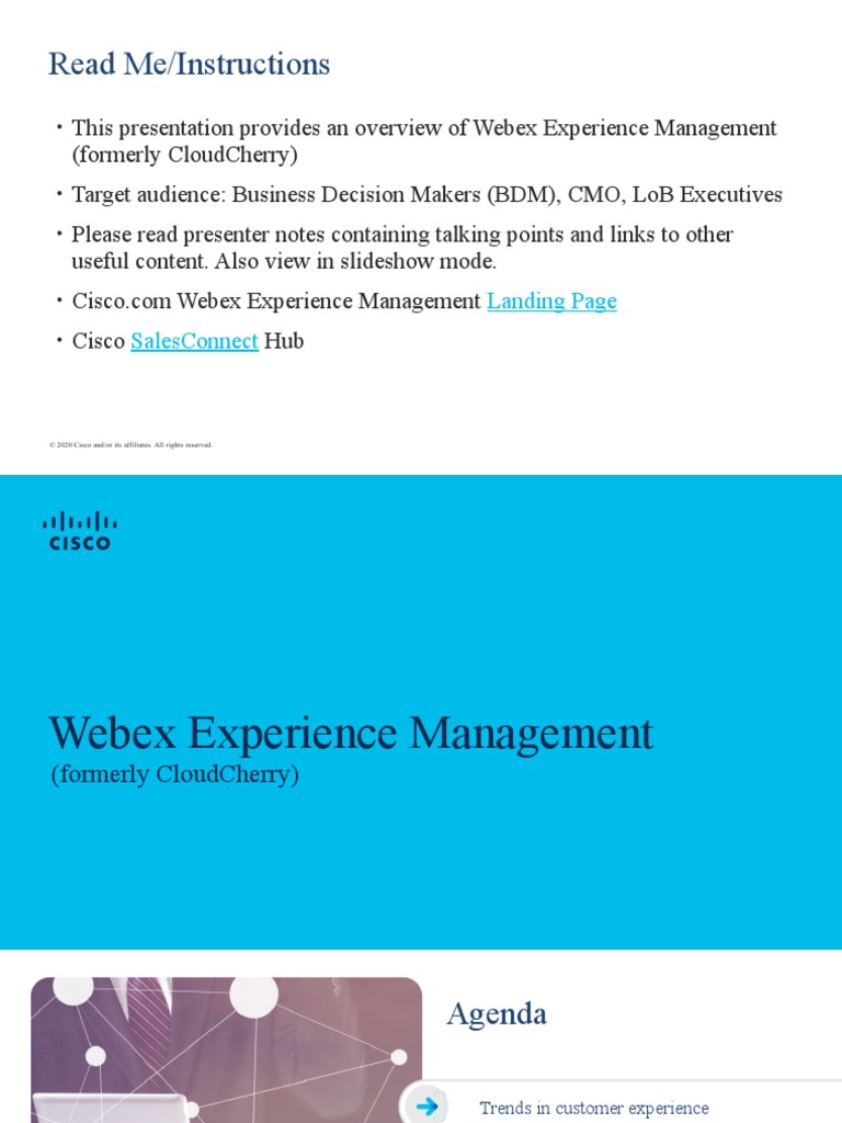 Webex XM BDM | PDF | Customer Experience | Analytics