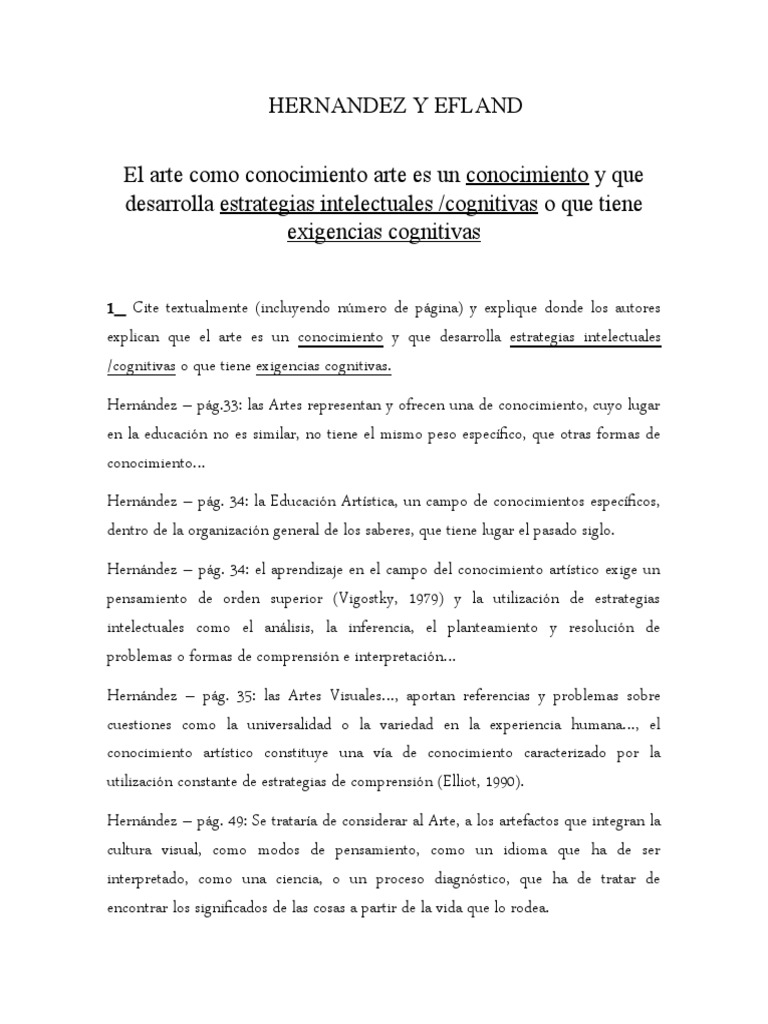 Hernandez y Efland | PDF | Conocimiento | Pensamiento