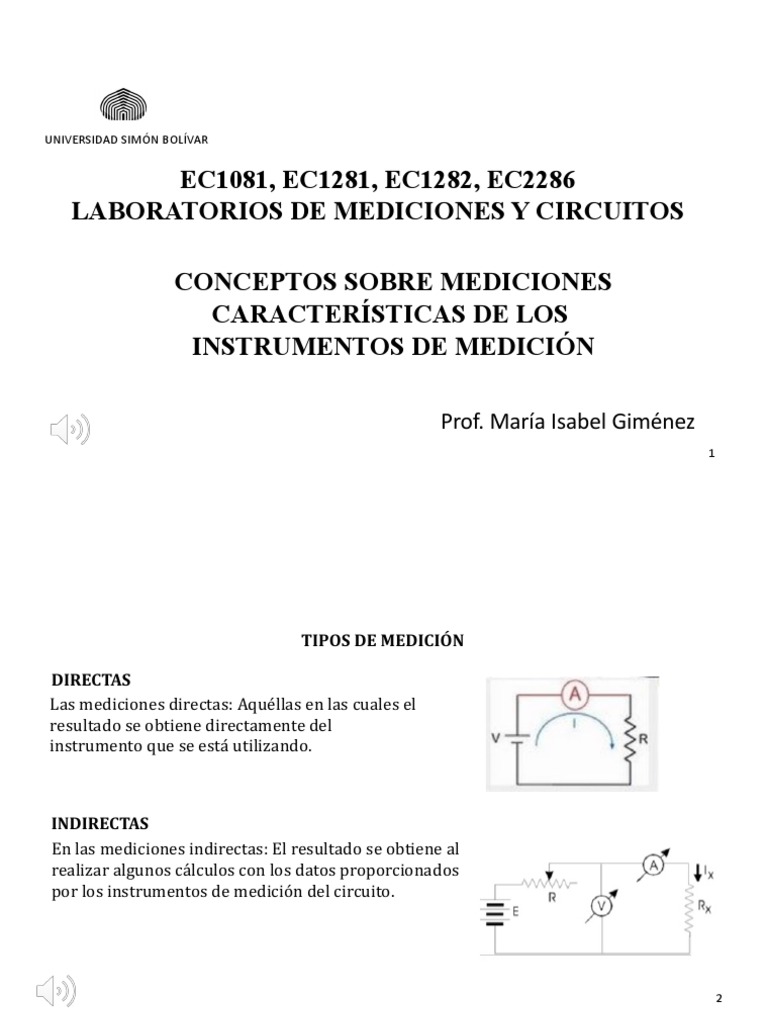 Conceptos Sobre Mediciones, Características de Los Instrumentos | PDF ...