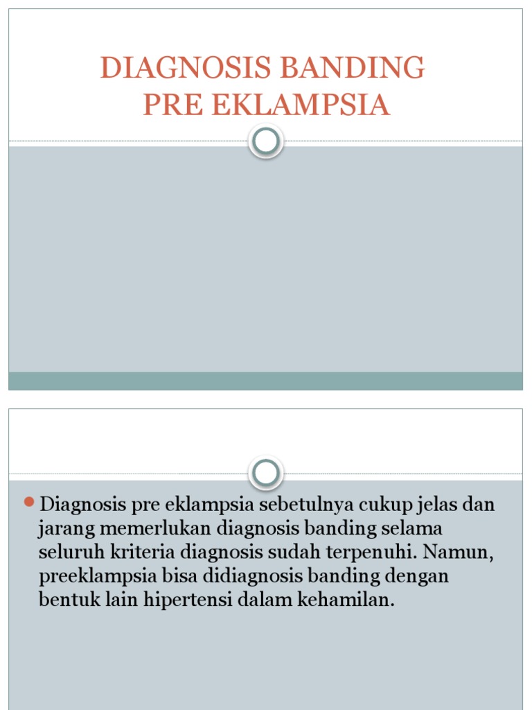 Diagnosis Banding Pre Eklampsia | PDF | Pengembangan Diri | Sains & Matematika