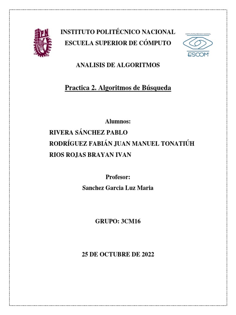 Algoritmo de Busqueda | PDF | Algoritmos | Informática