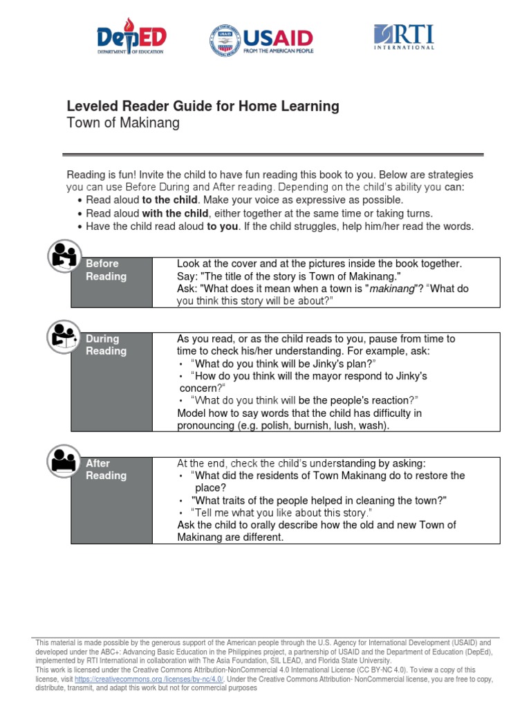 Grade 3 English Q1.2 Home Learning Guide Town of Makinang | PDF | Learning | Cognitive Science
